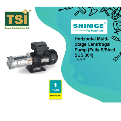 SHIMGE Horizontal Multi-Stage Centrifugal Pump (Fully S/Steel SUS 304) BWJ2-3
